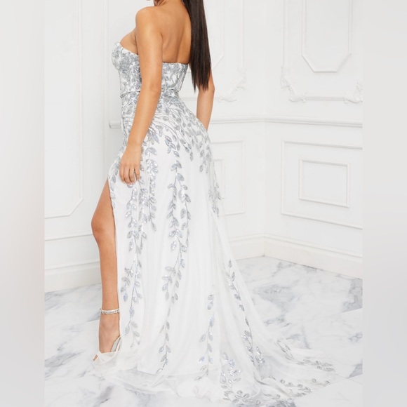 Fashion Nova | Dresses | Wedding Dress Second Glance Sequin Maxi Dress ...